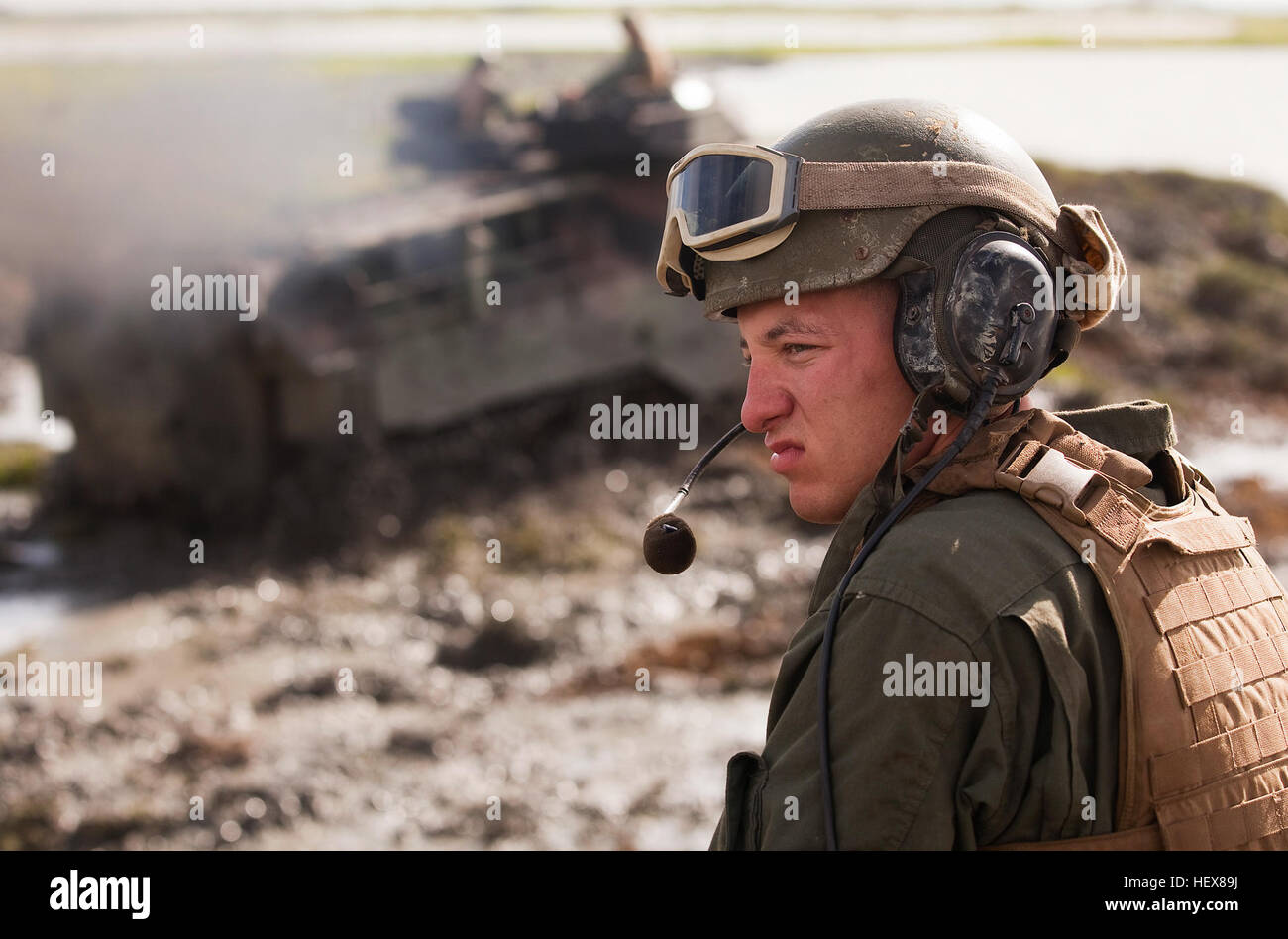 Lance Cpl. Michael Haus, an amphibious assault vehicle crewman with AAV ...