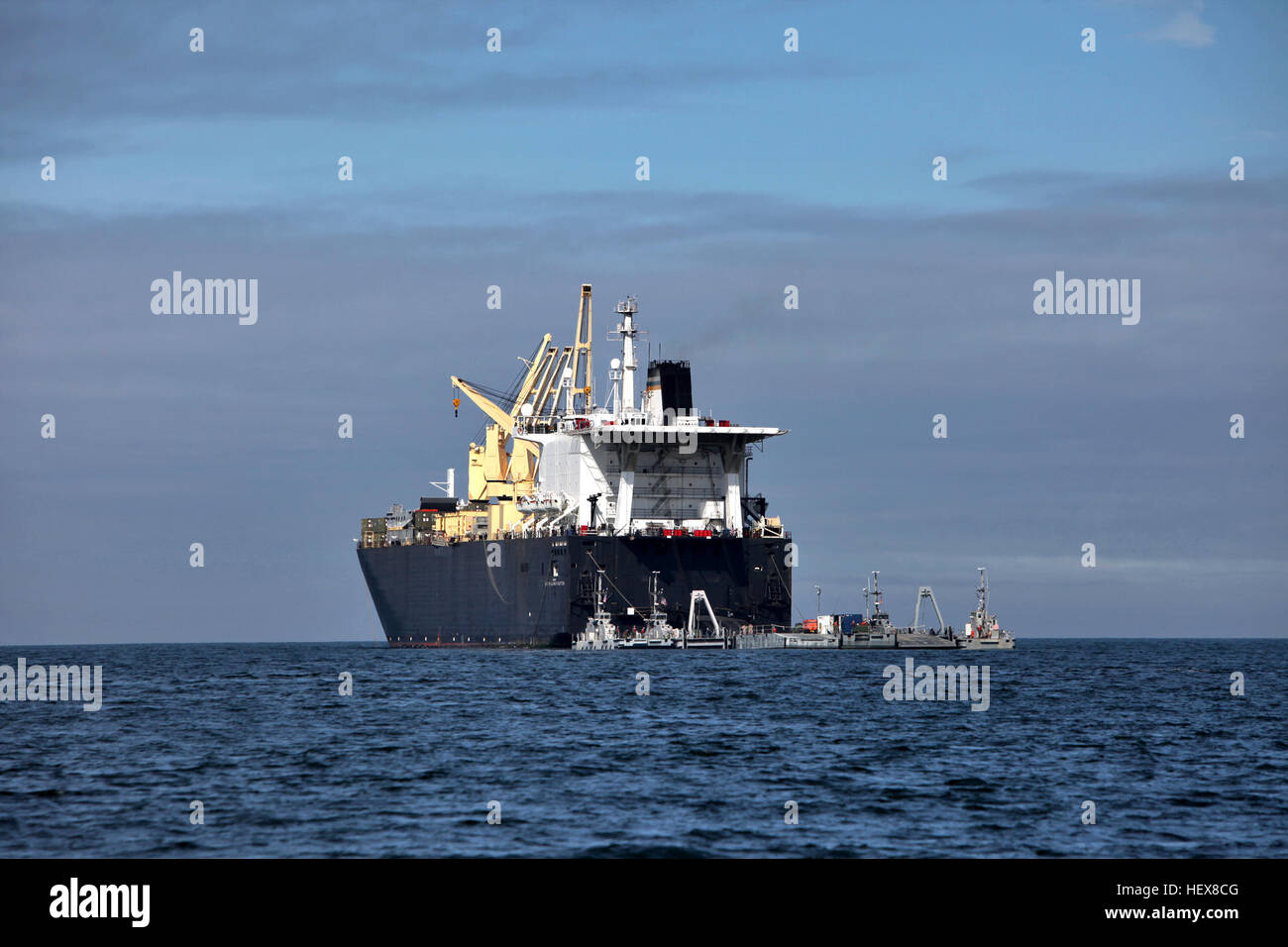 USNS Sgt. William Button floats off the coast near Camp Pendleton ...