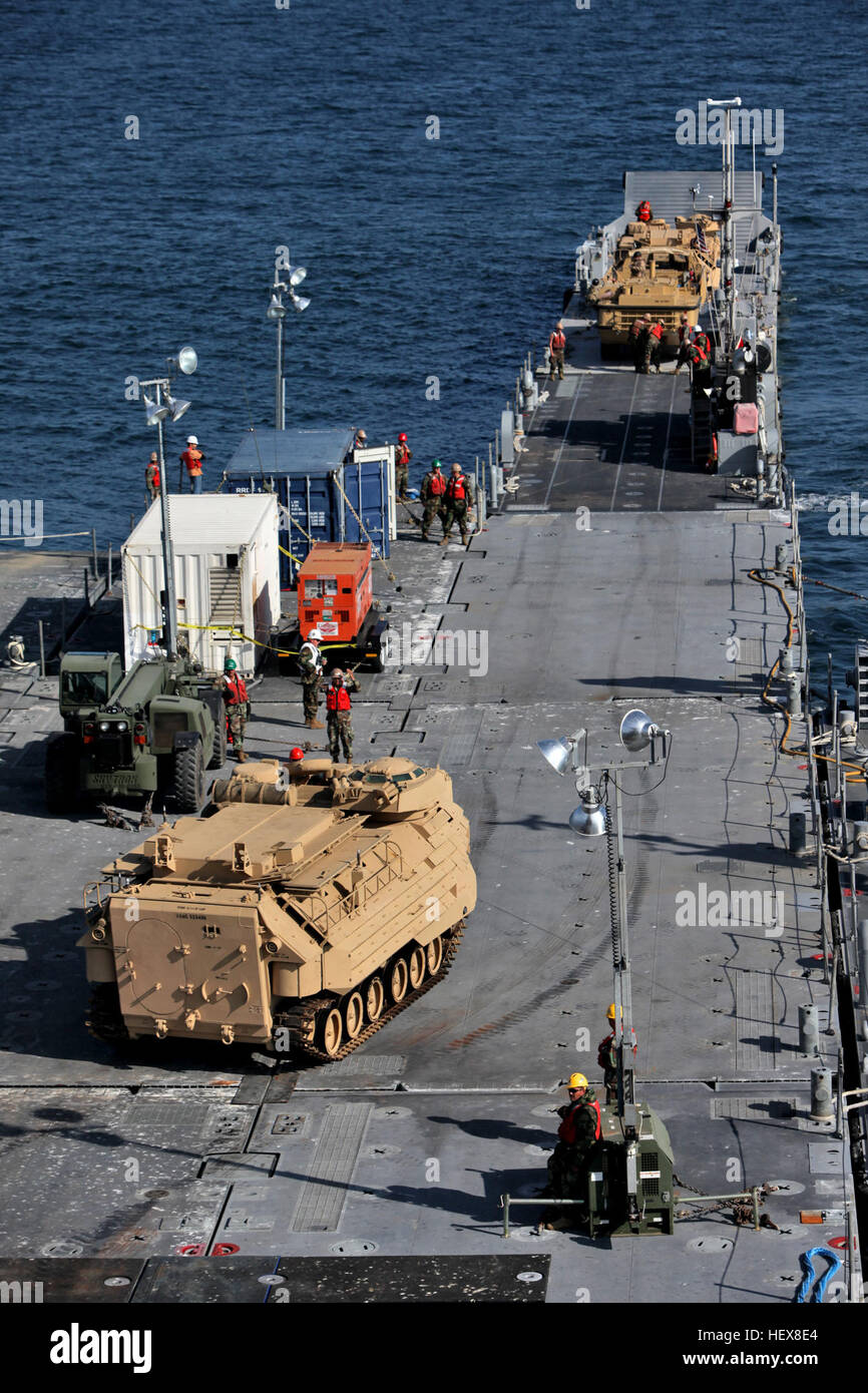 An amphibious assault vehicle with 3rd Amphibious Assault Battalion ...
