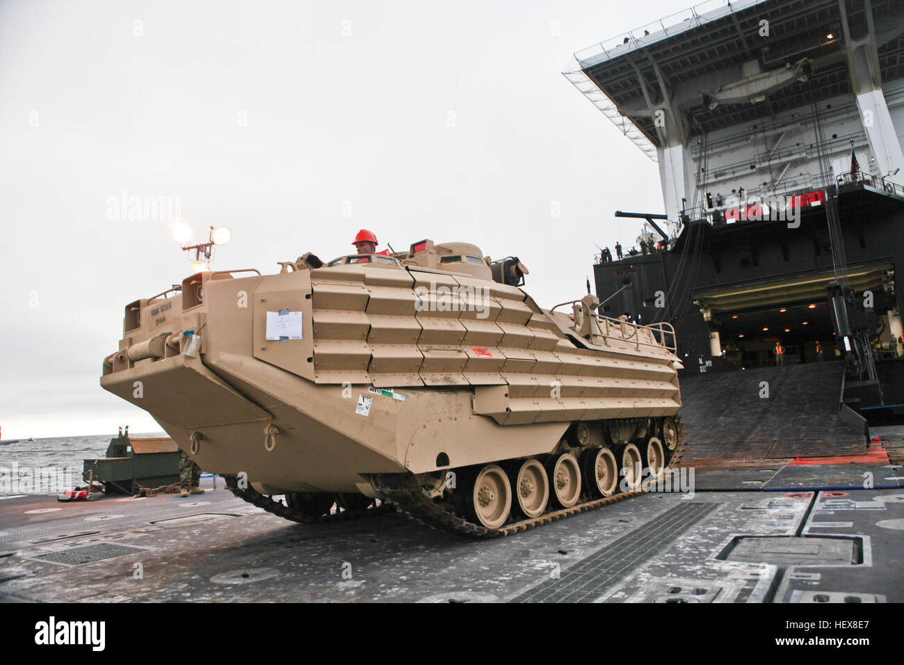 An amphibious assault vehicle with 3rd Amphibious Assault Battalion ...