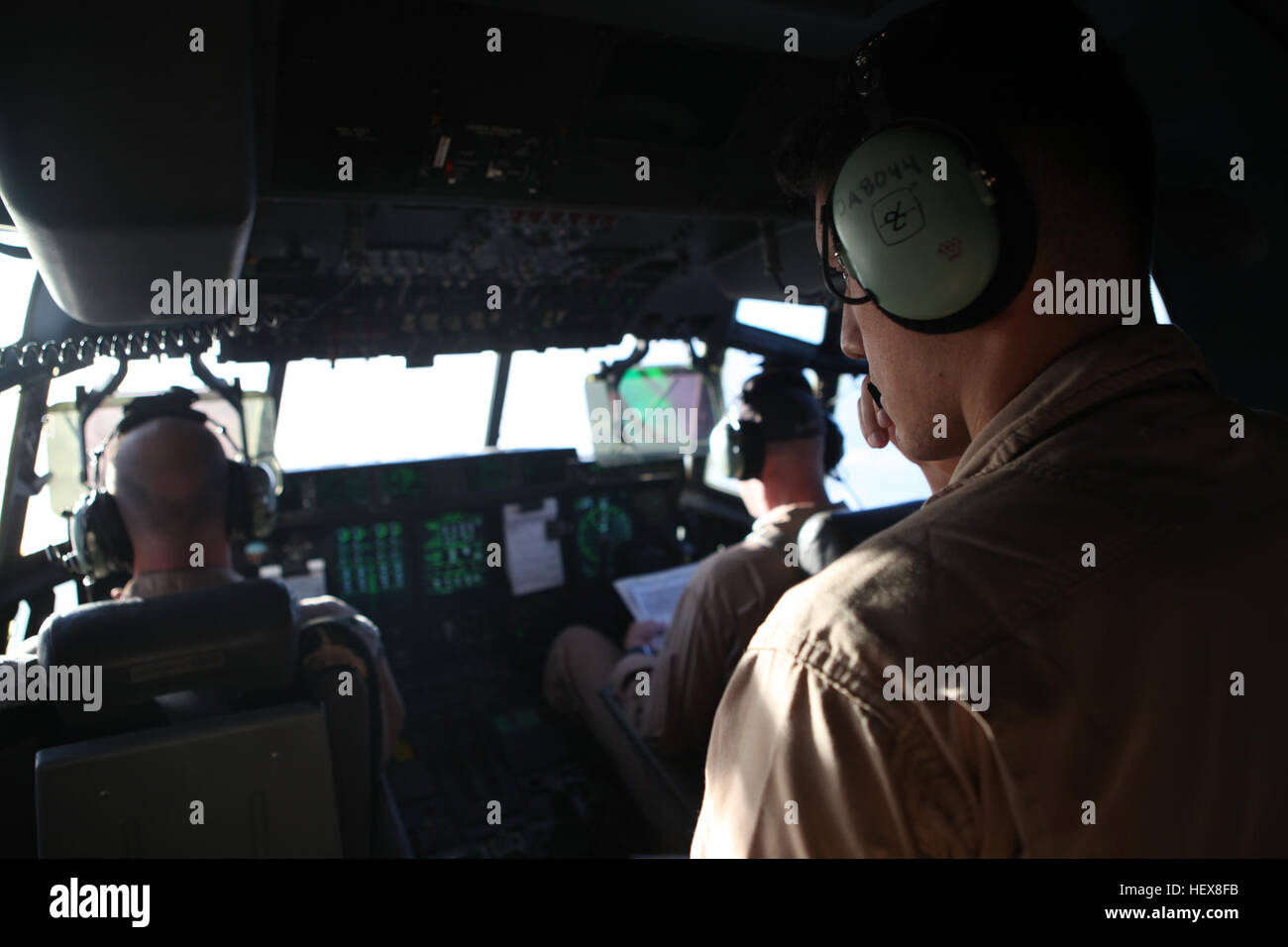 Capt. Daniel Apodaca, right, a pilot with KC-130J Hercules Detachment ...