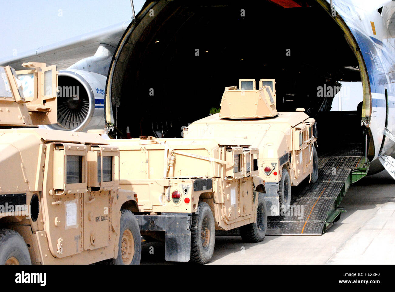 Courtesy Photo - High Mobility Multipurpose Wheeled Vehicles are loaded ...