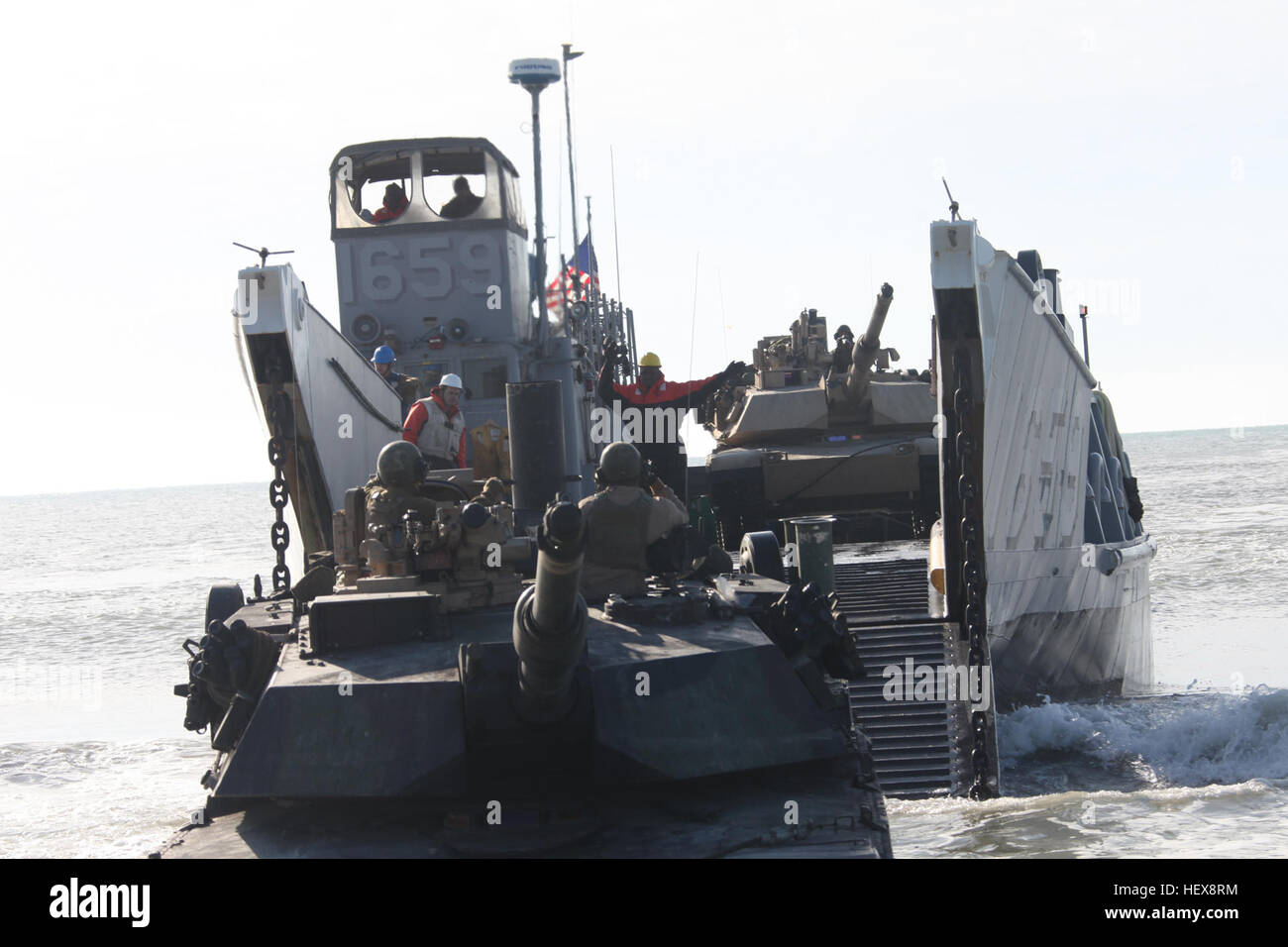 Marines with Alpha Company, 2nd Tank Battalion, 2nd Marine Division ...