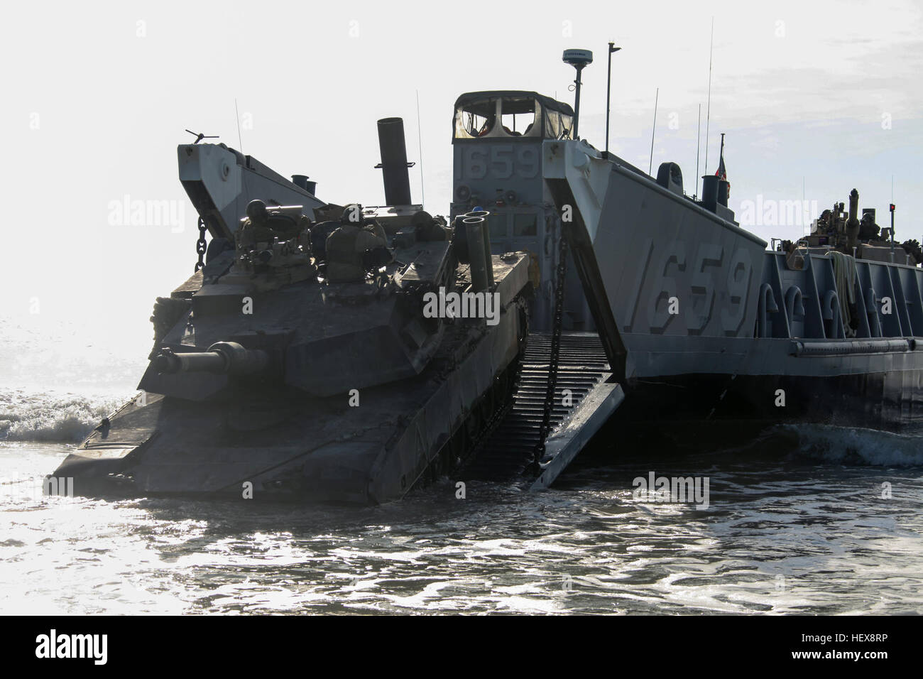 Marines with Alpha Company, 2nd Tank Battalion, 2nd Marine Division ...