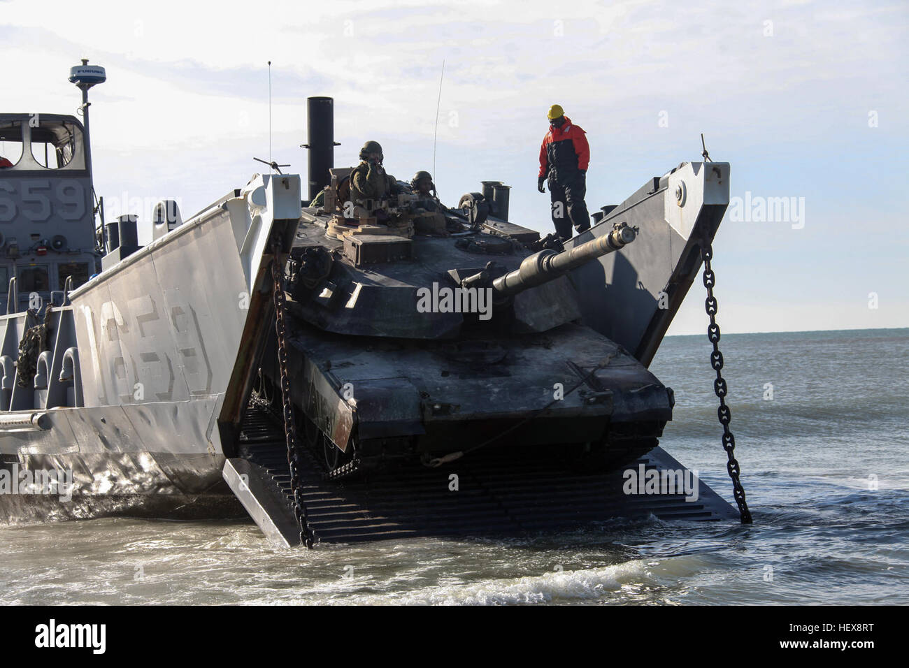 Marines with Alpha Company, 2nd Tank Battalion, 2nd Marine Division ...