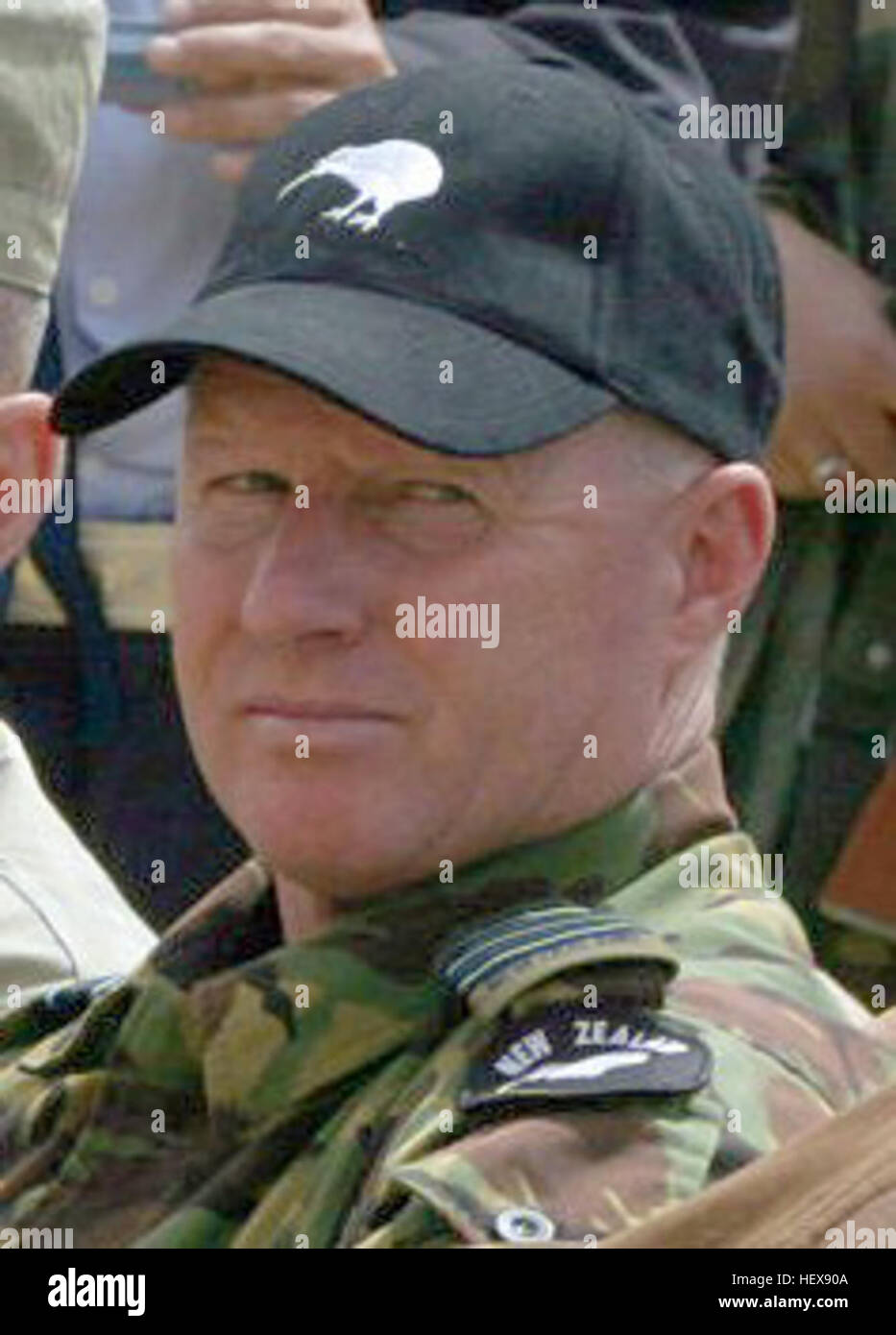 Members of the official party attend a ceremony commemorating the ...