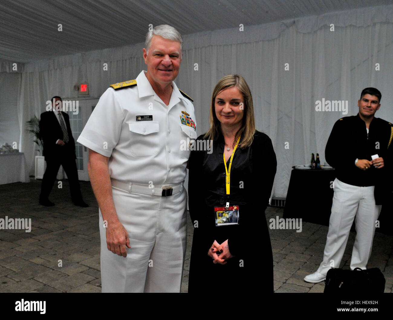 U.S. Navy Chief of Naval Operations Adm. Gary Roughead, foreground left ...