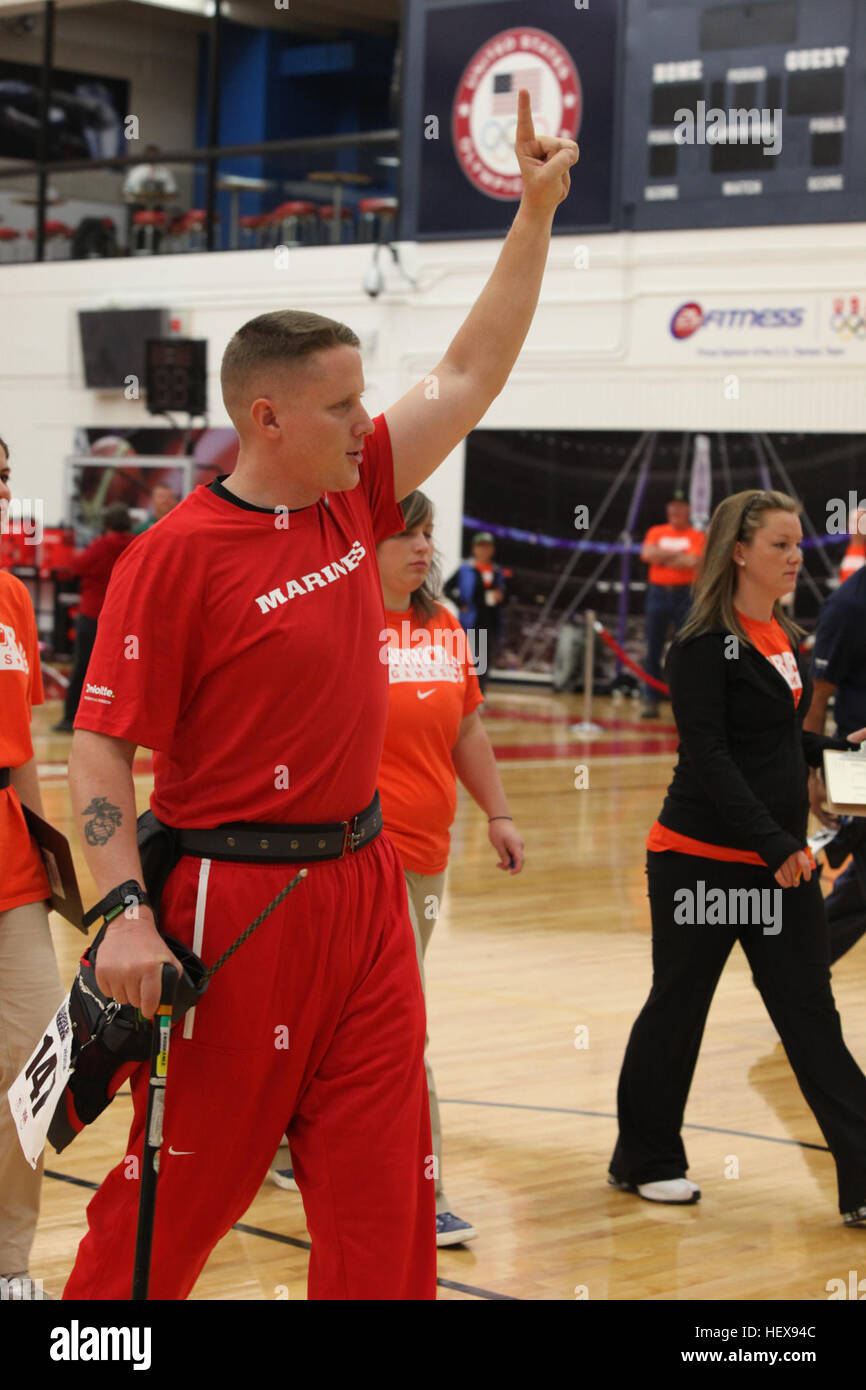 U.S. Marine Sgt. Daniel Govier from Boscobel, Wis. walks up to his ...