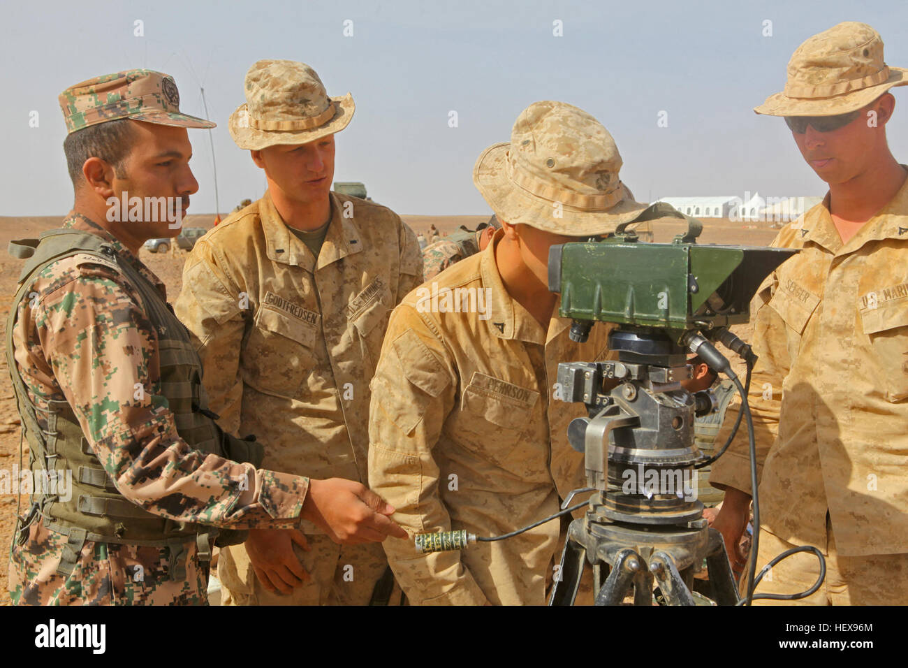 JABAL PETRA, Jordan -Forward observers from the Jordanian Army and ...
