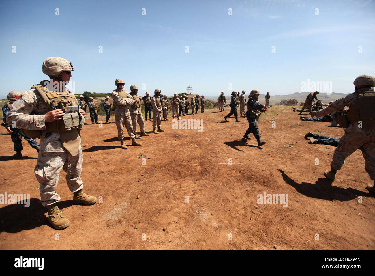 Marines supervise Naval Reserve Officers’ Training Corps midshipmen as ...