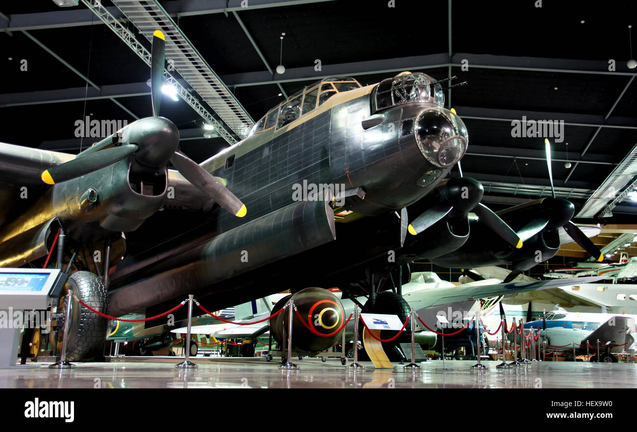 The Avro Lancaster bomber, developed from the Manchester bomber, first ...
