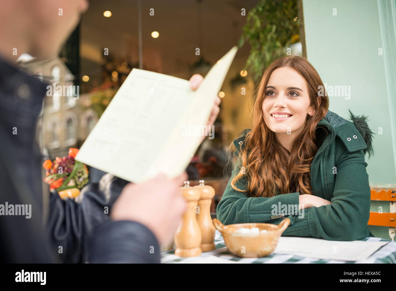 Menu on pavement hi-res stock photography and images - Alamy