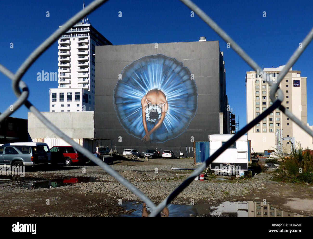 Owen Dippie’s giant mural of a ballet dancer on the back of the Isaac ...