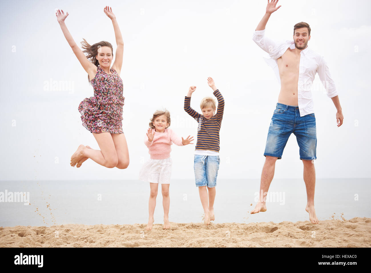 Family Jumping On Beach Meme at Dennis Crane blog