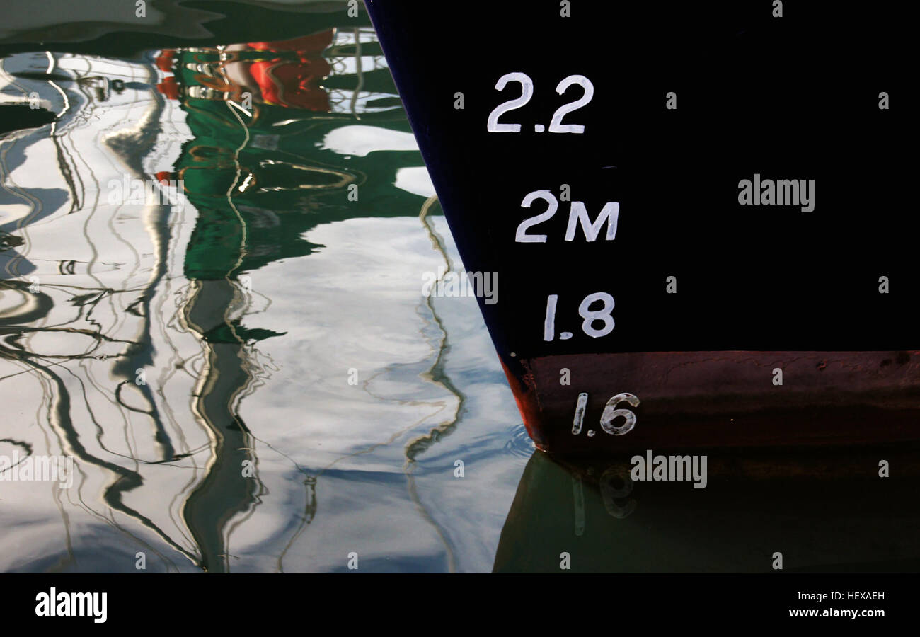 A nautical scene illustrating various components of a ship, including ...