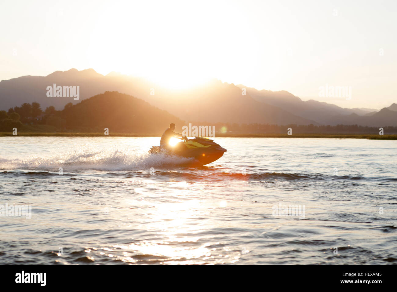 Jet ski on lake in hi-res stock photography and images - Alamy