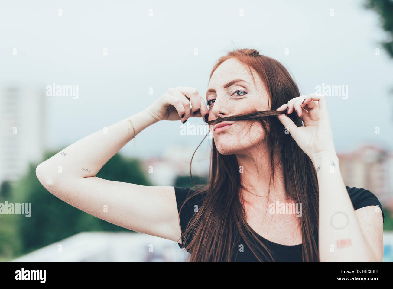 Red mustache hi-res stock photography and images - Alamy