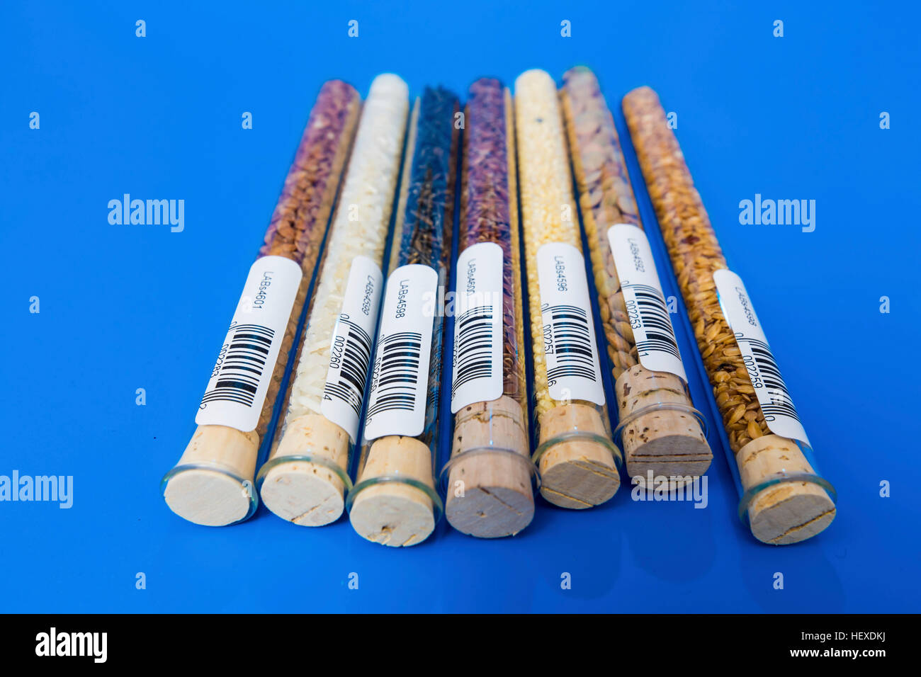 Food samples in test tubes Stock Photo - Alamy