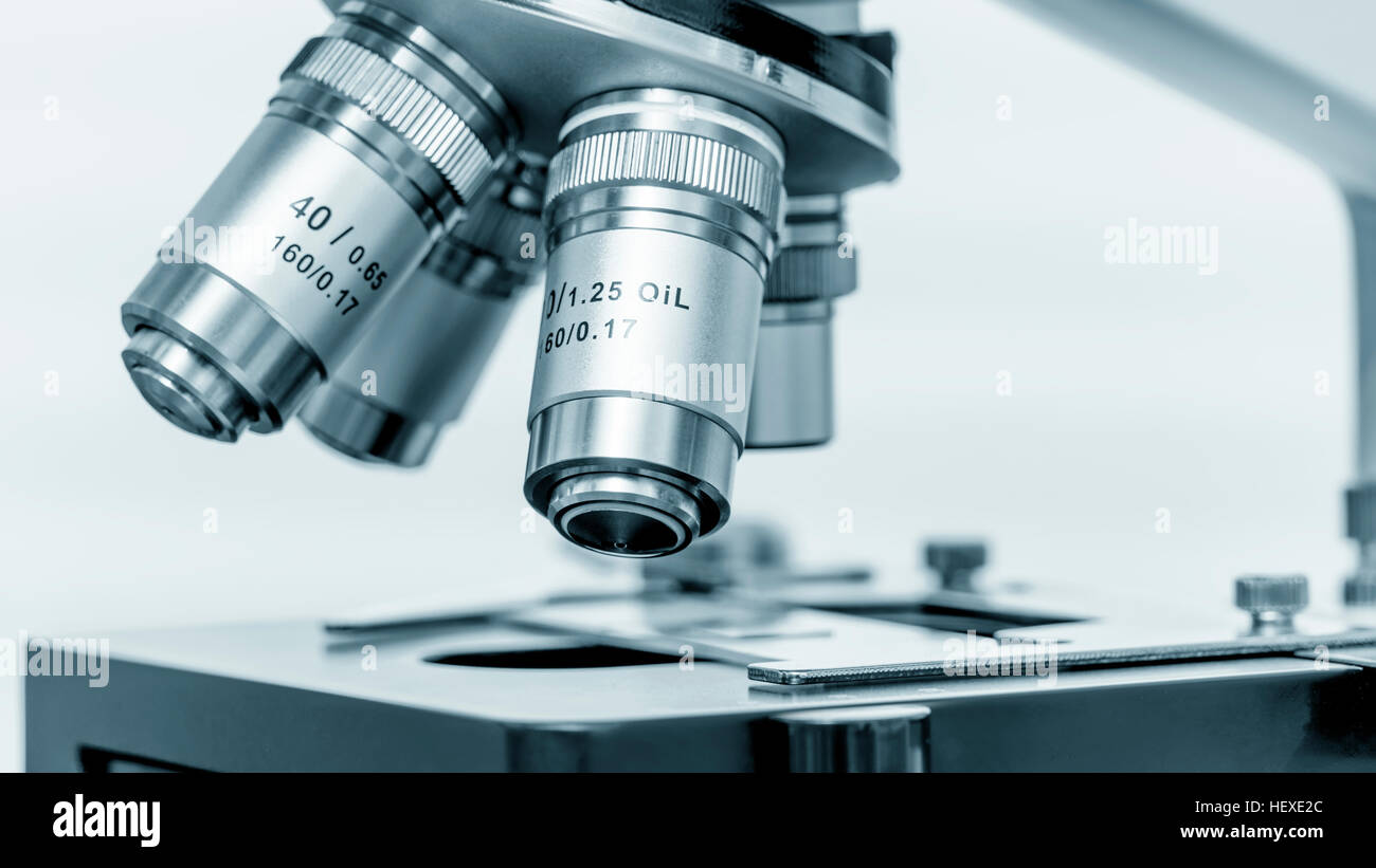 Laboratory microscope, close up Stock Photo - Alamy