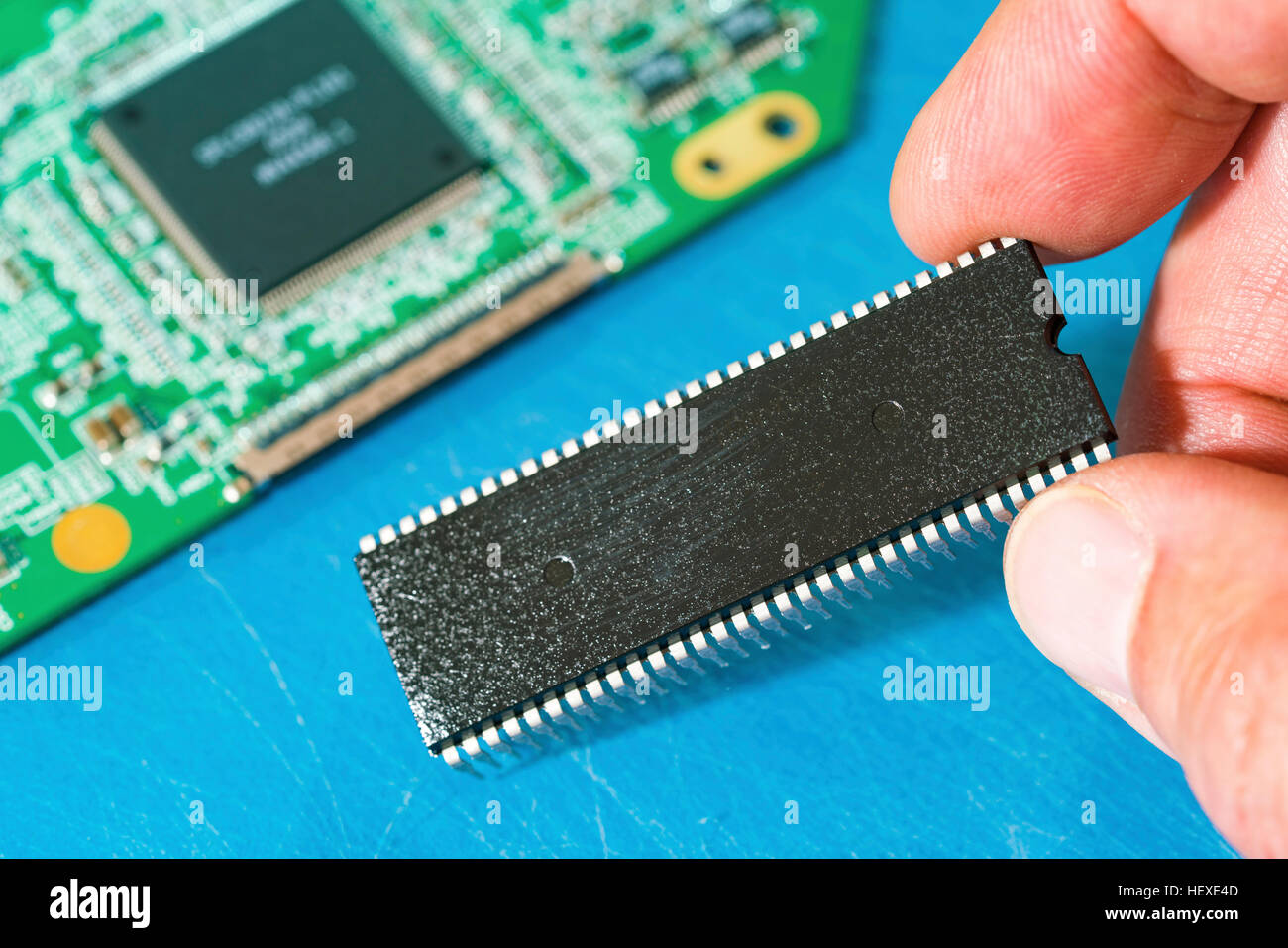 Integrated circuit, close up Stock Photo - Alamy