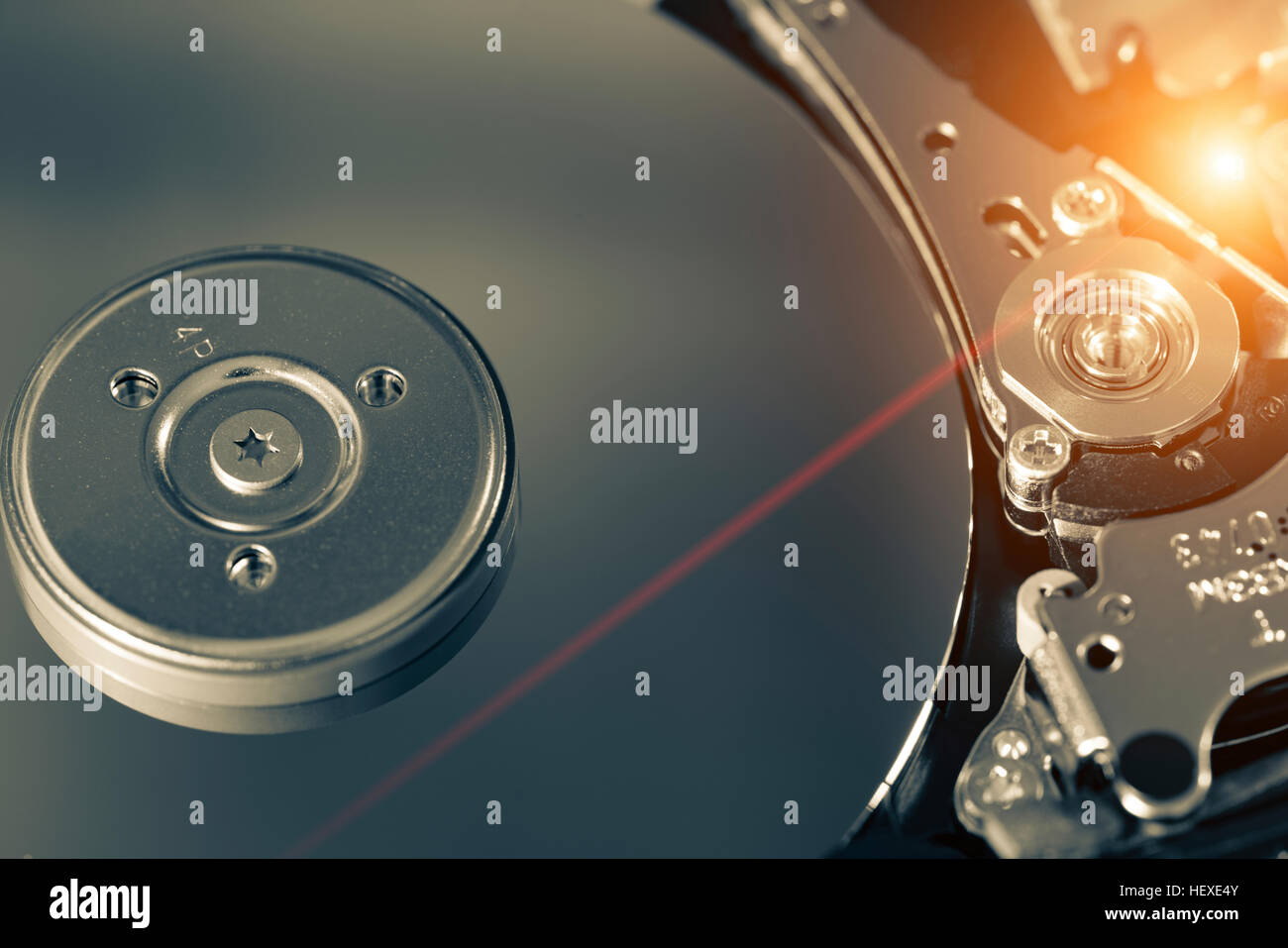 Open hard disc drive Stock Photo - Alamy