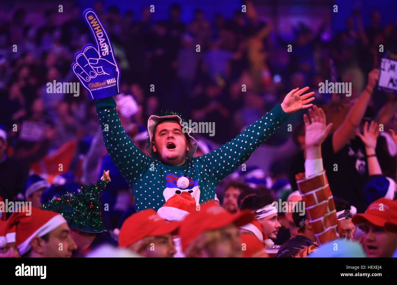 Darts fans in fancy dress during day nine of the William Hill World ...