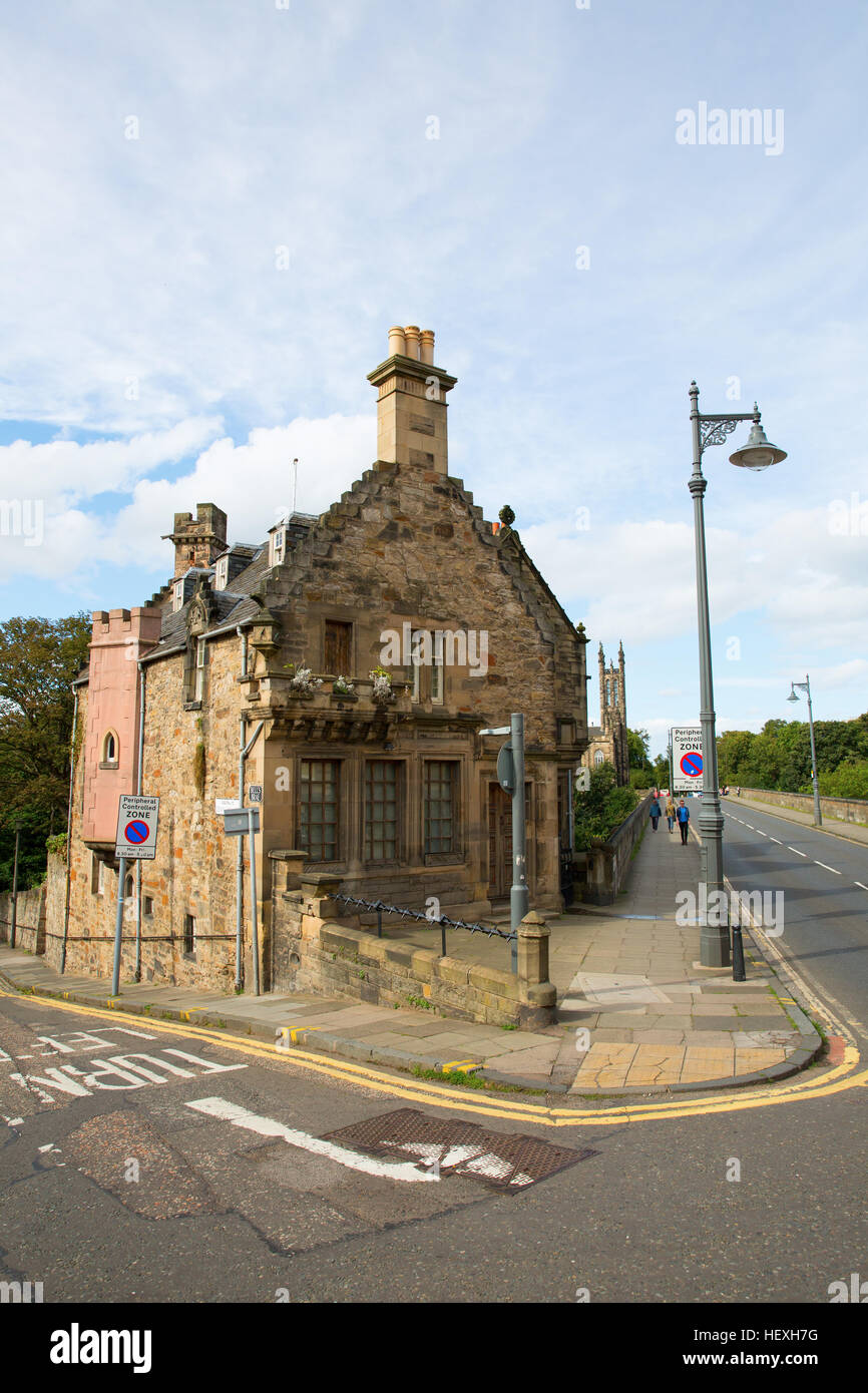bridge over the Leith with Dean Village, Edinburgh, Scotland Stock ...
