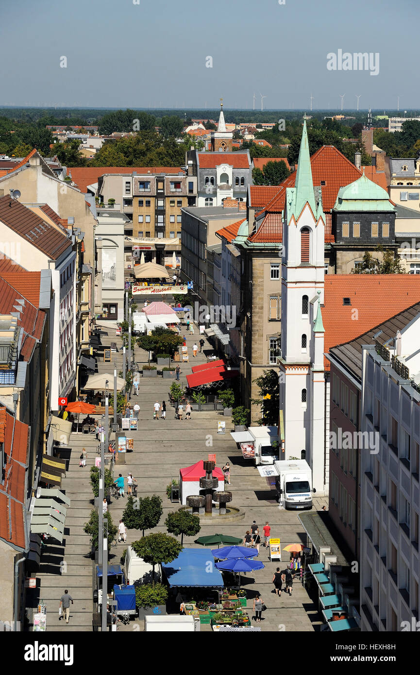 Germany, Brandenburg, Cottbus, View of the city from Spremberg Tower ...