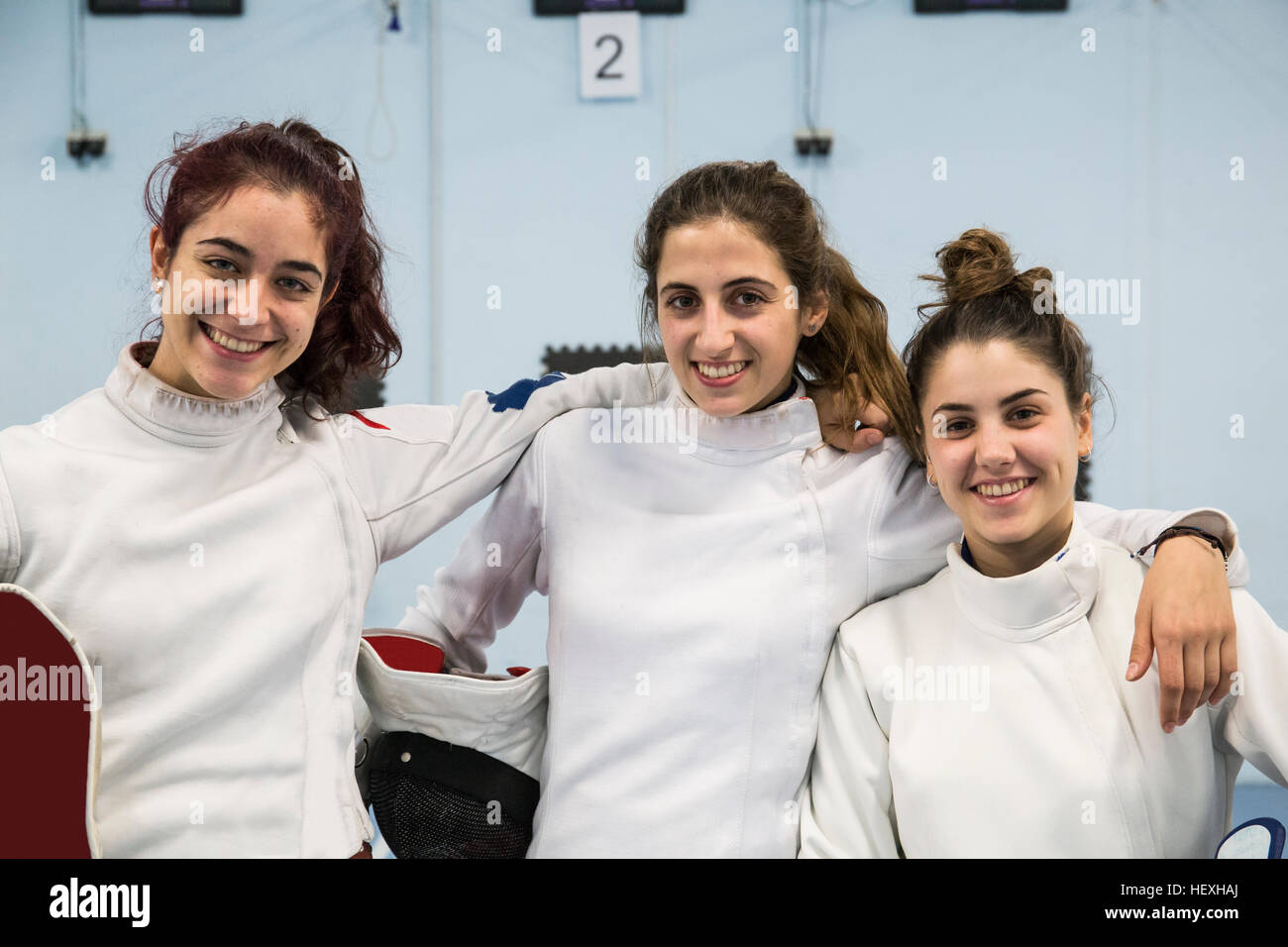 Female fencers hi-res stock photography and images - Alamy