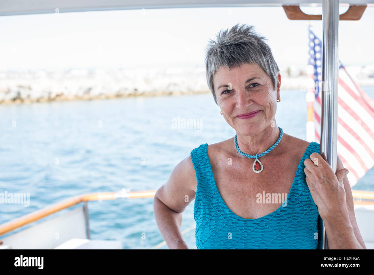 Woman on a boat hi-res stock photography and images - Alamy