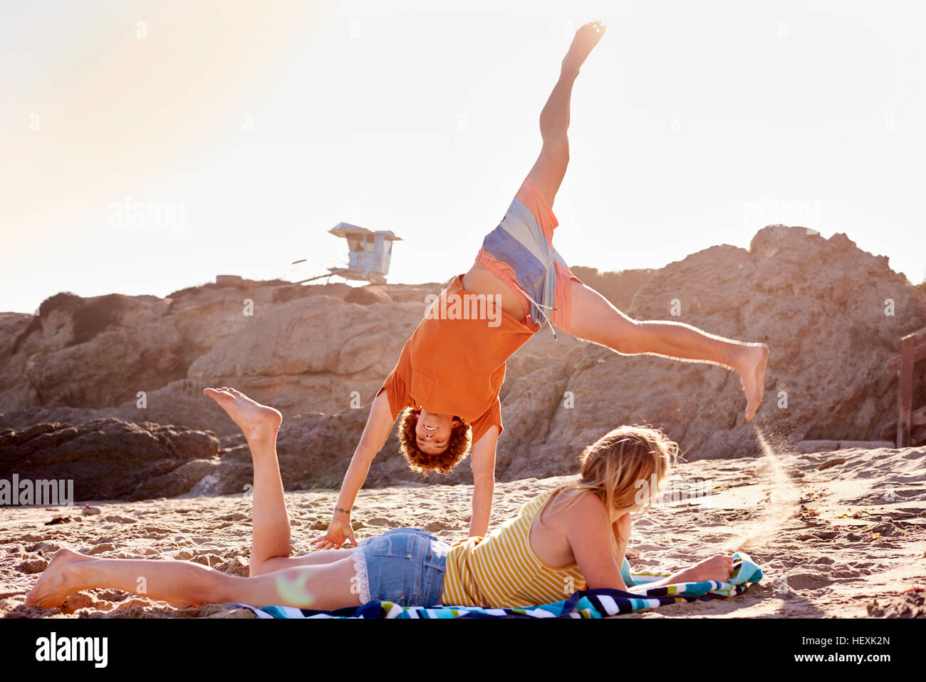 Cartwheel on the beach hi-res stock photography and images - Alamy