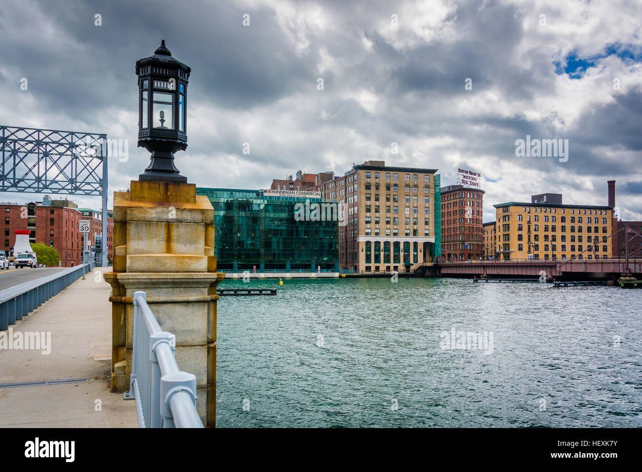Fort Point Channel and the Congress Street Bridge, in Boston ...