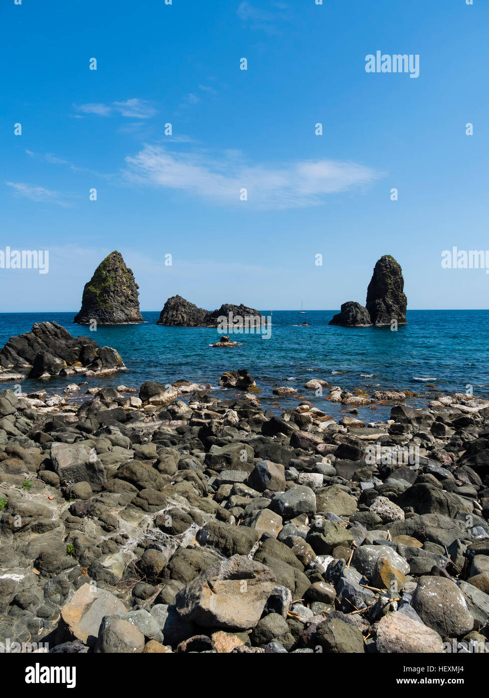 Italy, Sicily, Aci Trezza, Cyclopean Isles Stock Photo - Alamy