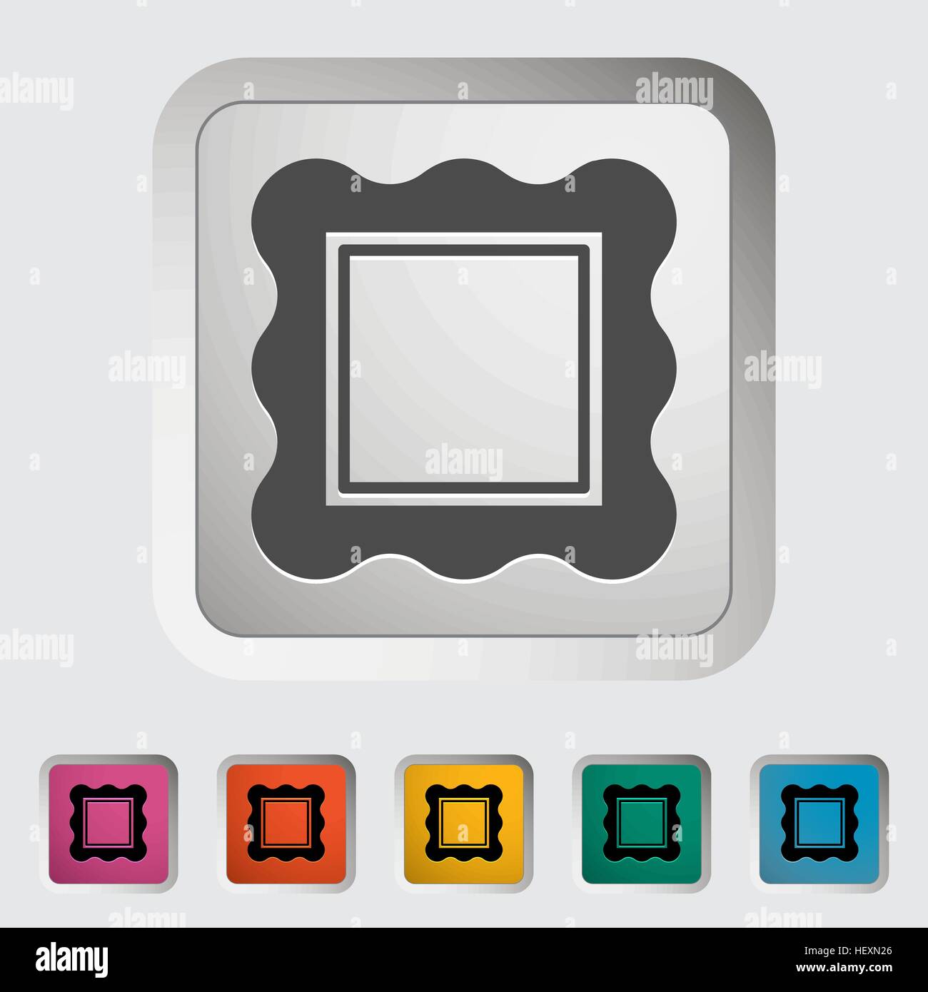 Picture frame. Single icon. Vector illustration Stock Vector Image ...