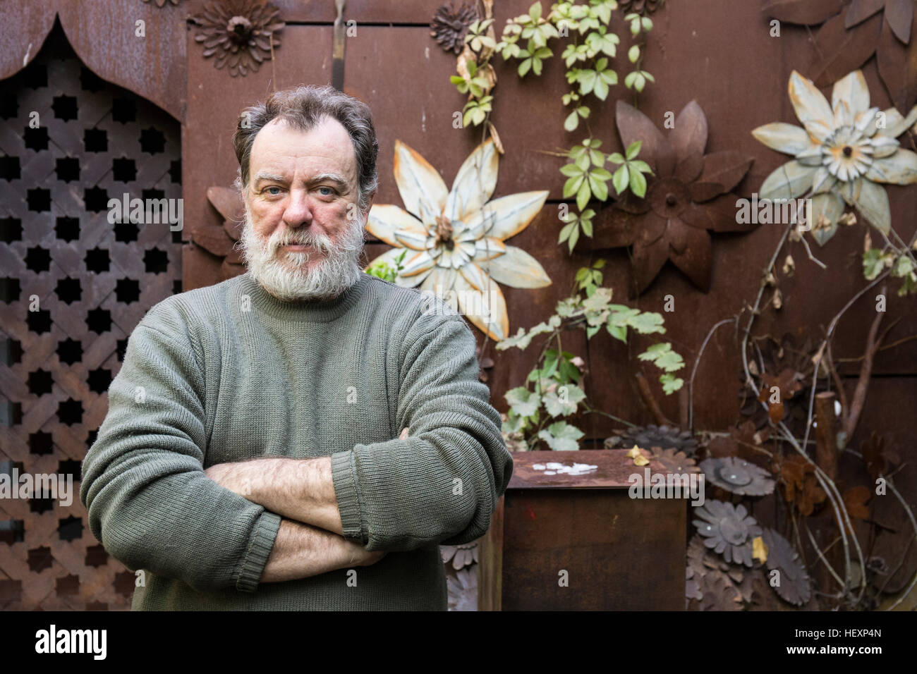 Portrait of confident craftsman Stock Photo - Alamy