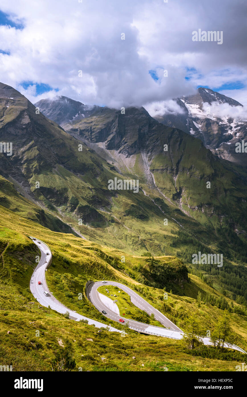 Austria, Carinthia, Upper Tauern, Grossglockner High Alpine Road Stock ...