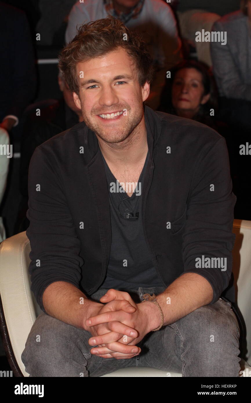 Celebrities at talkshow with Markus Lanz. Featuring: Luke Mockridge ...