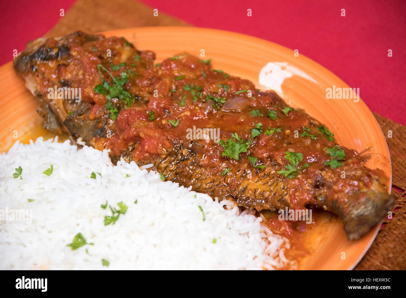 Creole fish, or Poisson a la Creole, at Chez Maryse, Blue Bay ...
