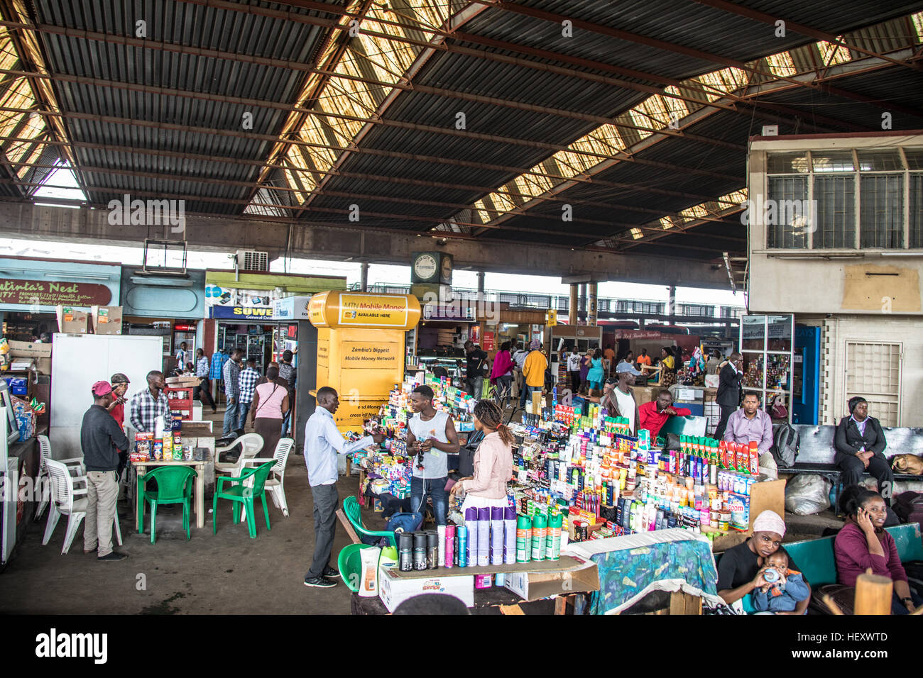 Bus terminal in Lusaka, Zambai Stock Photo - Alamy