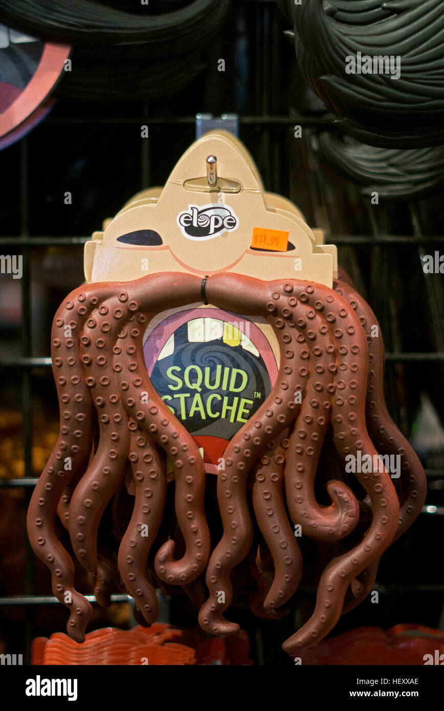 A fake plastic squid mustache for sale at the Halloween Adventure ...