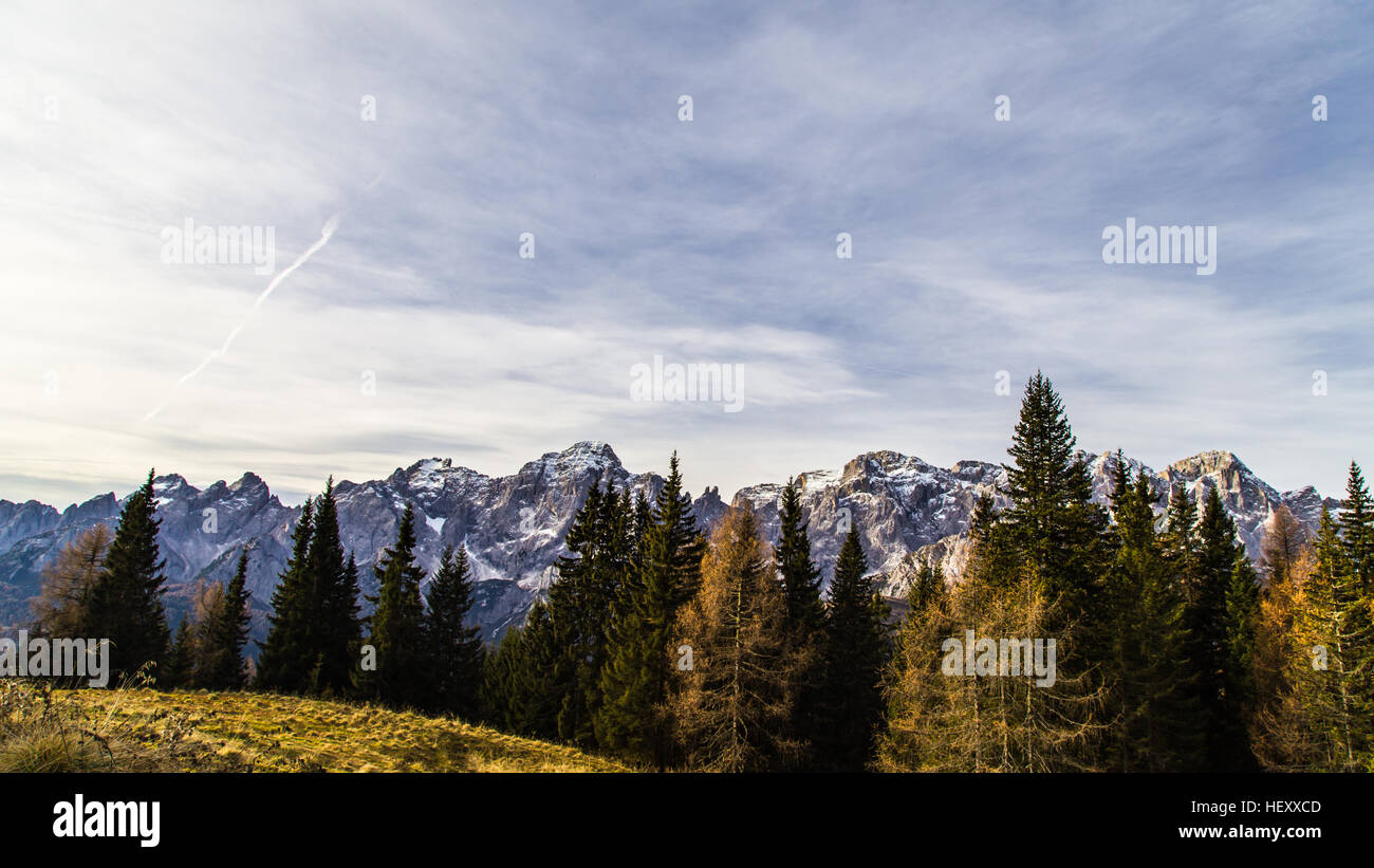 Fall is coming in the italian alps Stock Photo - Alamy