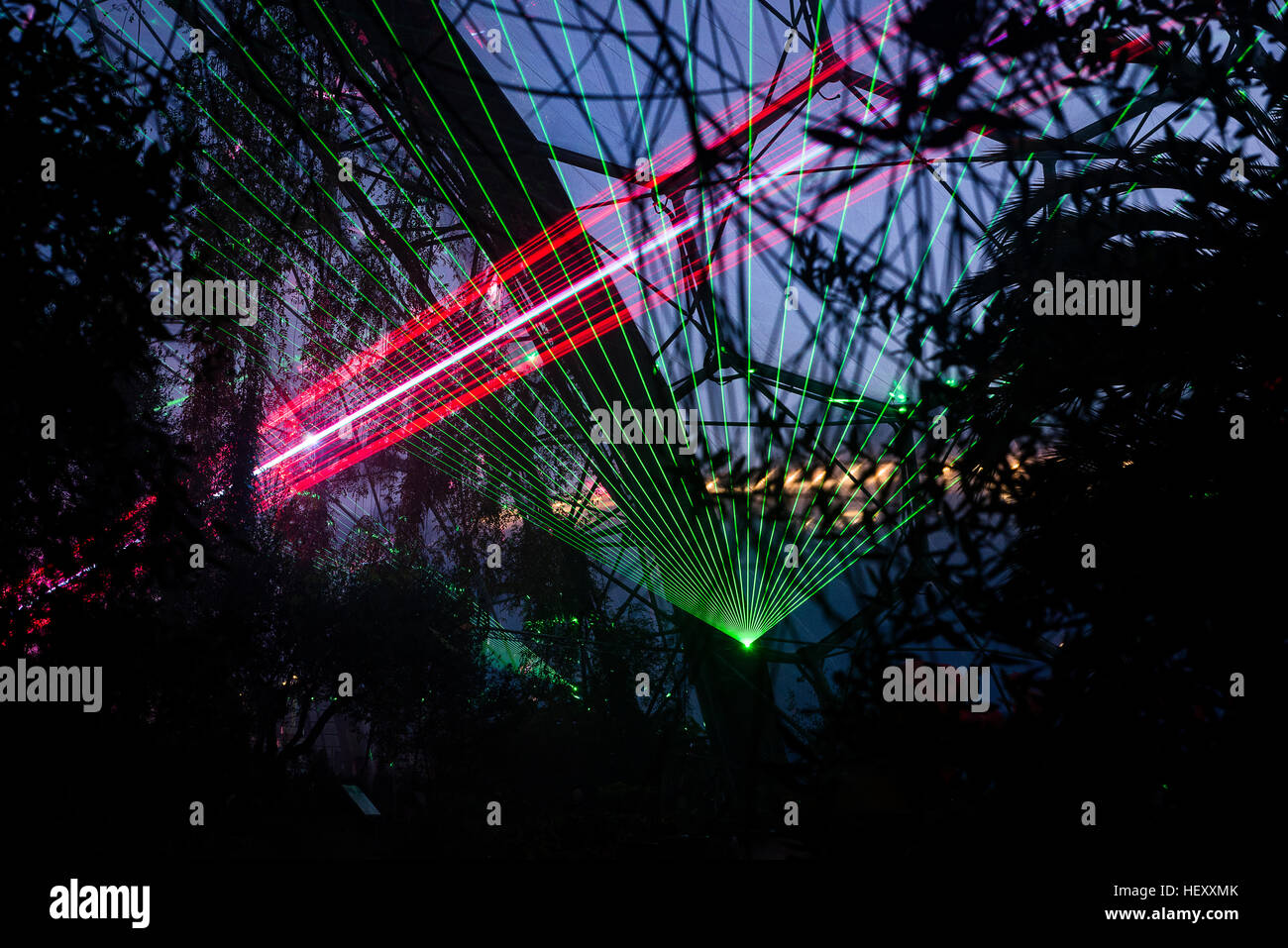 Eden Project Light and Sound Event, Eden Project, Cornwall, UK taken ...