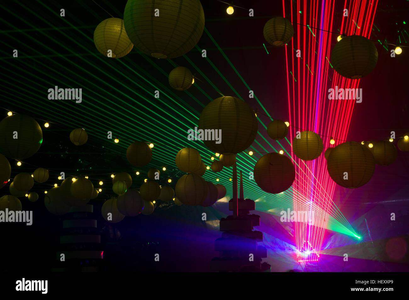 Eden Project Light and Sound Event, Eden Project, Cornwall, UK taken ...