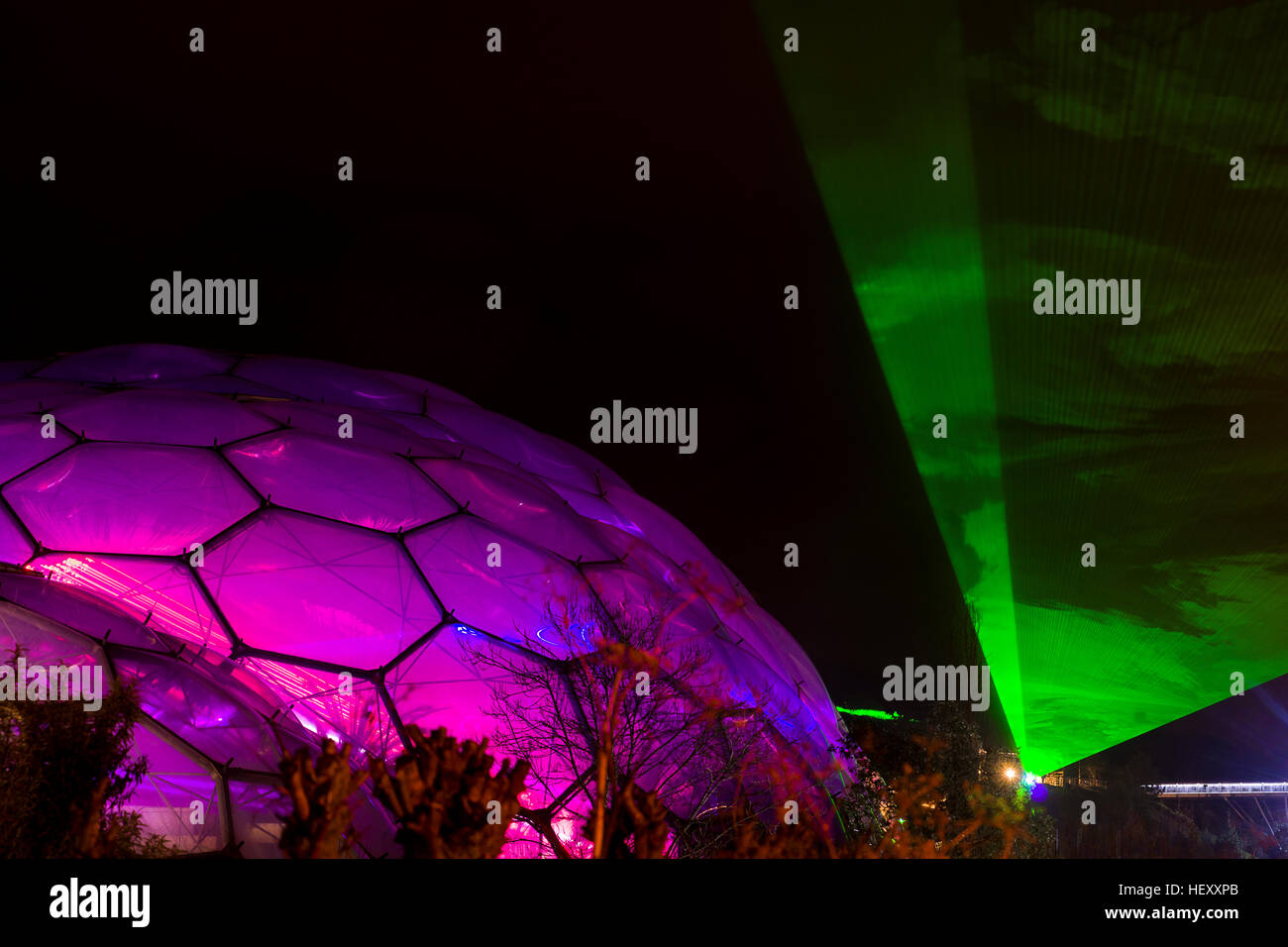 Eden Project Light and Sound Event, Eden Project, Cornwall, UK taken ...