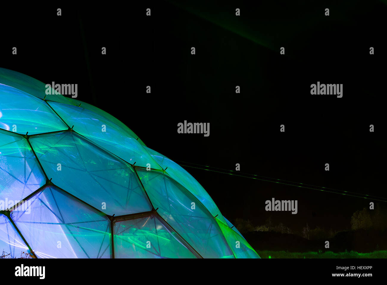 Eden Project Light and Sound Event, Eden Project, Cornwall, UK taken ...