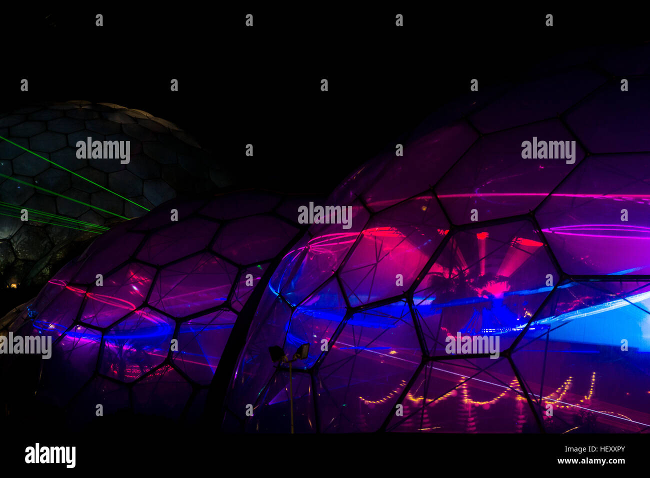 Eden Project Light and Sound Event, Eden Project, Cornwall, UK taken ...