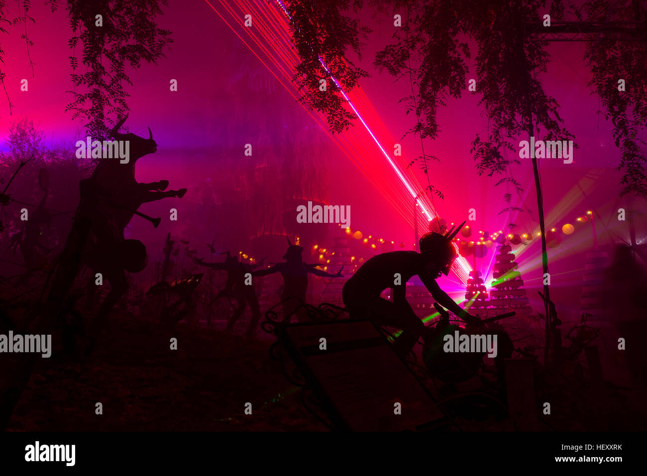 Eden Project Light and Sound Event, Eden Project, Cornwall, UK taken ...