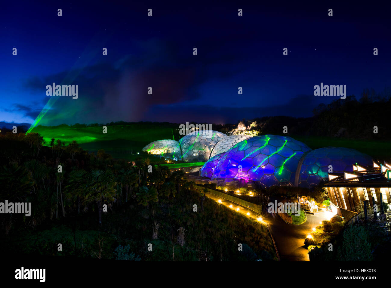 Eden Project Light and Sound Event, Eden Project, Cornwall, UK taken ...