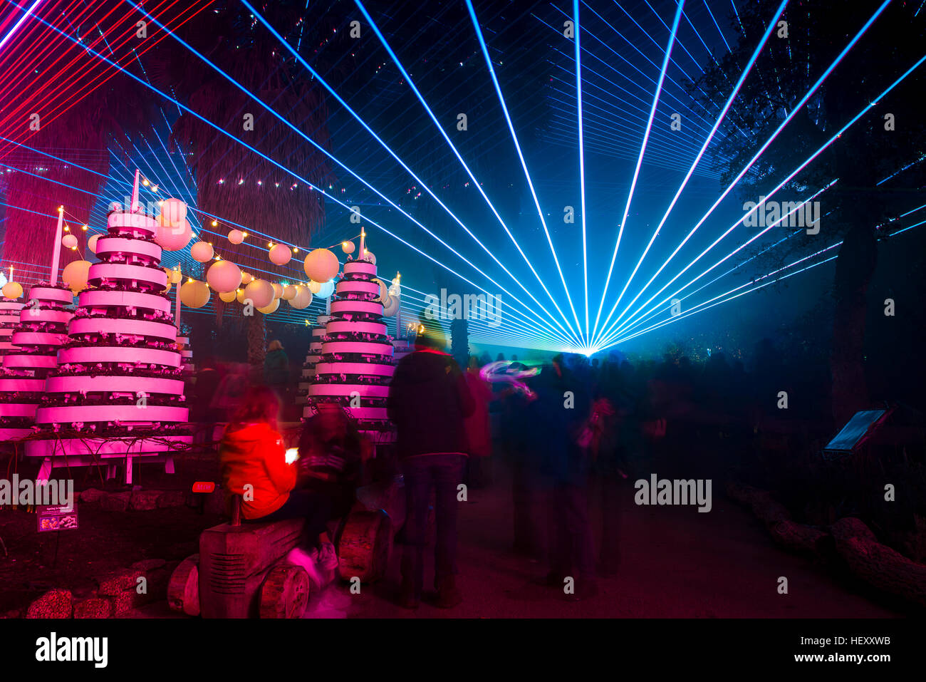 Eden Project Light and Sound Event, Eden Project, Cornwall, UK taken ...