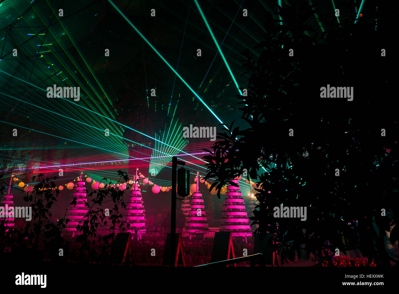 Eden Project Light and Sound Event, Eden Project, Cornwall, UK taken ...